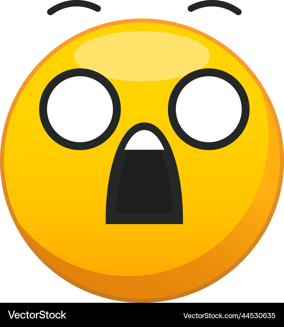Shocked Emoji Free Vector | Gradient Shocked Emoji Illustration