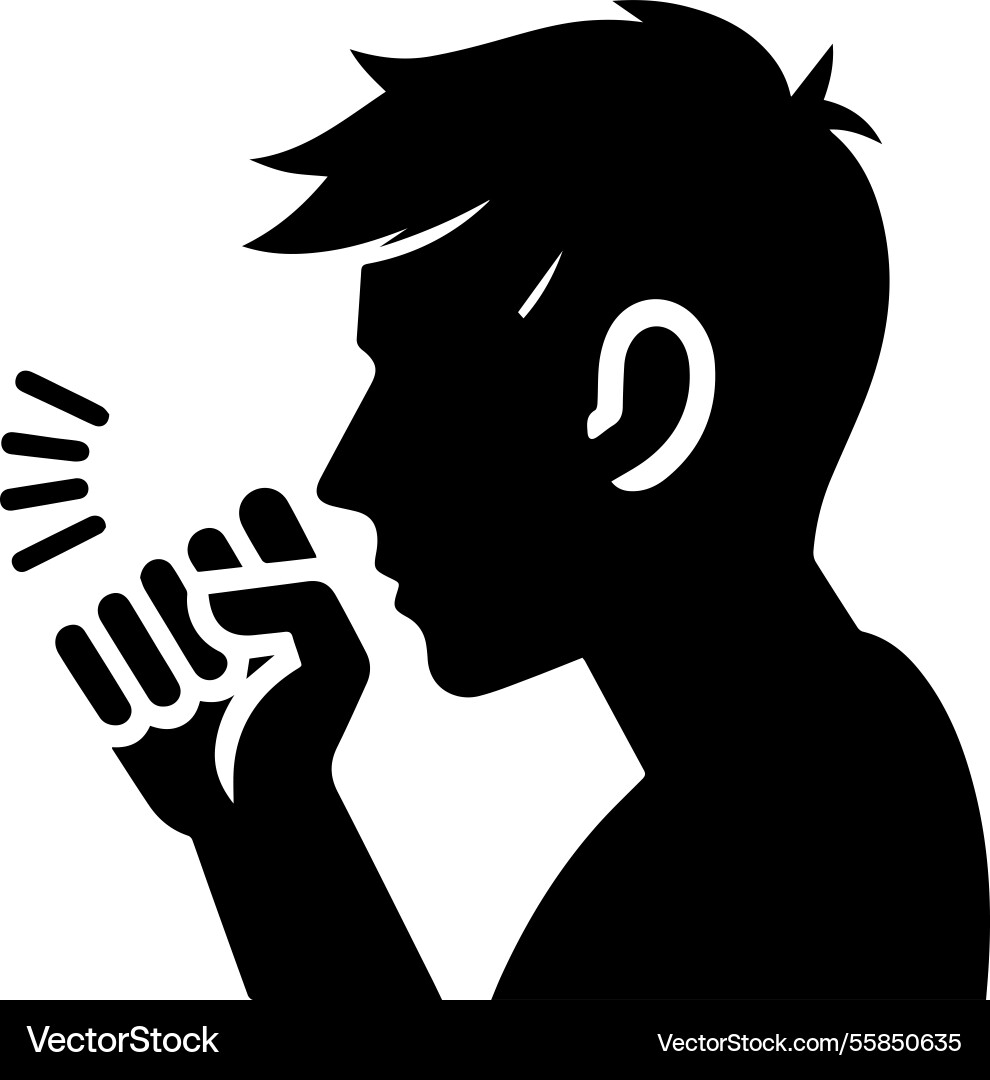 Simple coughing icon modern logo Royalty Free Vector Image