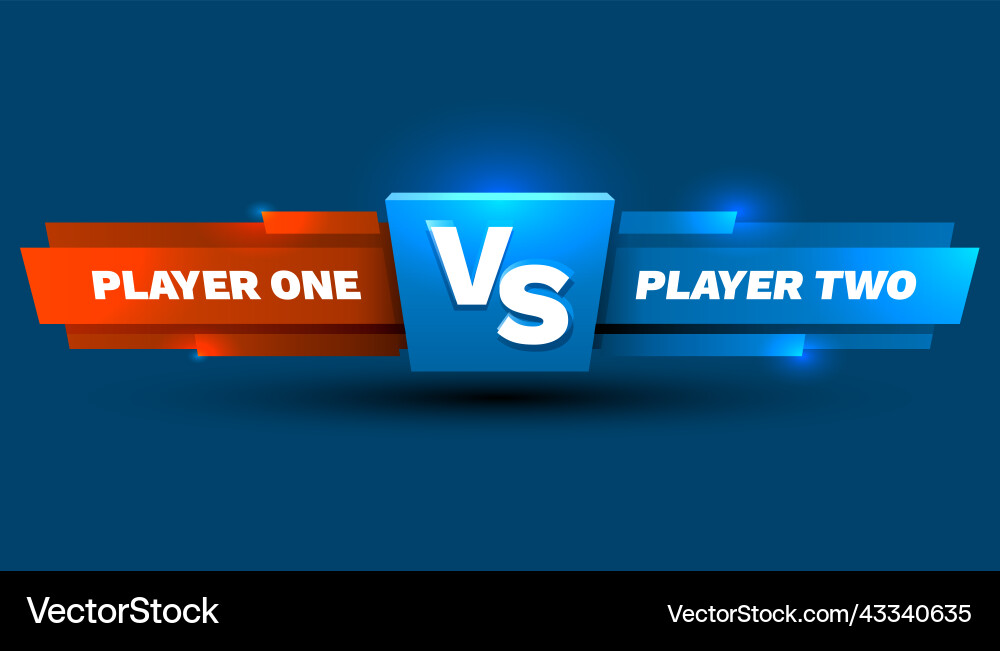 Sports Versus Banner - Competition Concept Vector Image