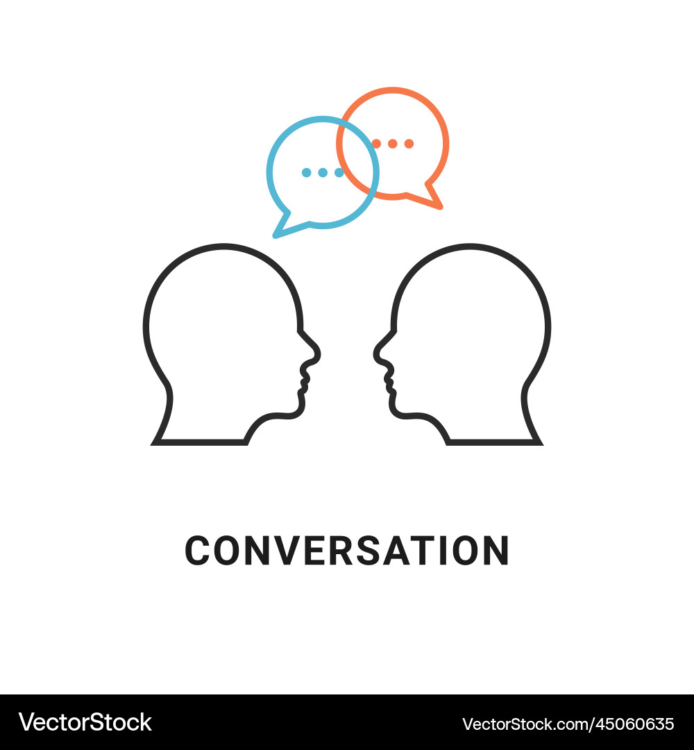 Talk conversation creative people communication Vector Image