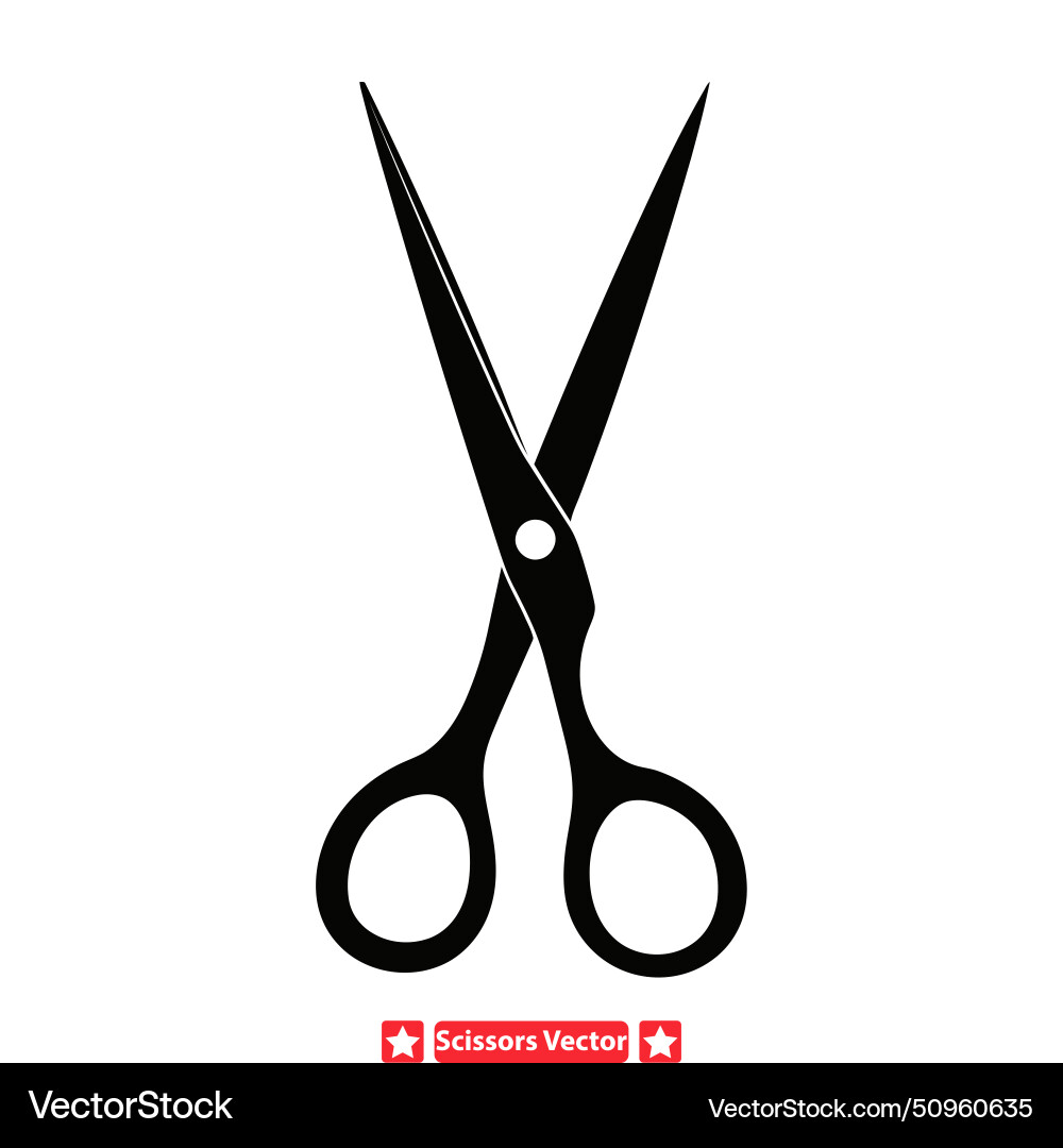 Unique scissors clipart set intriguing silhouette Vector Image