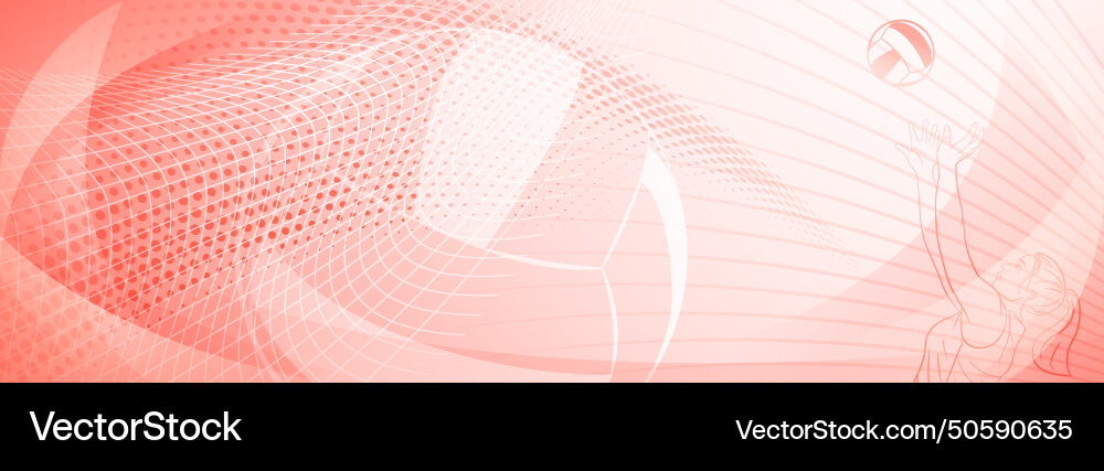 Volleyball themed background Royalty Free Vector Image