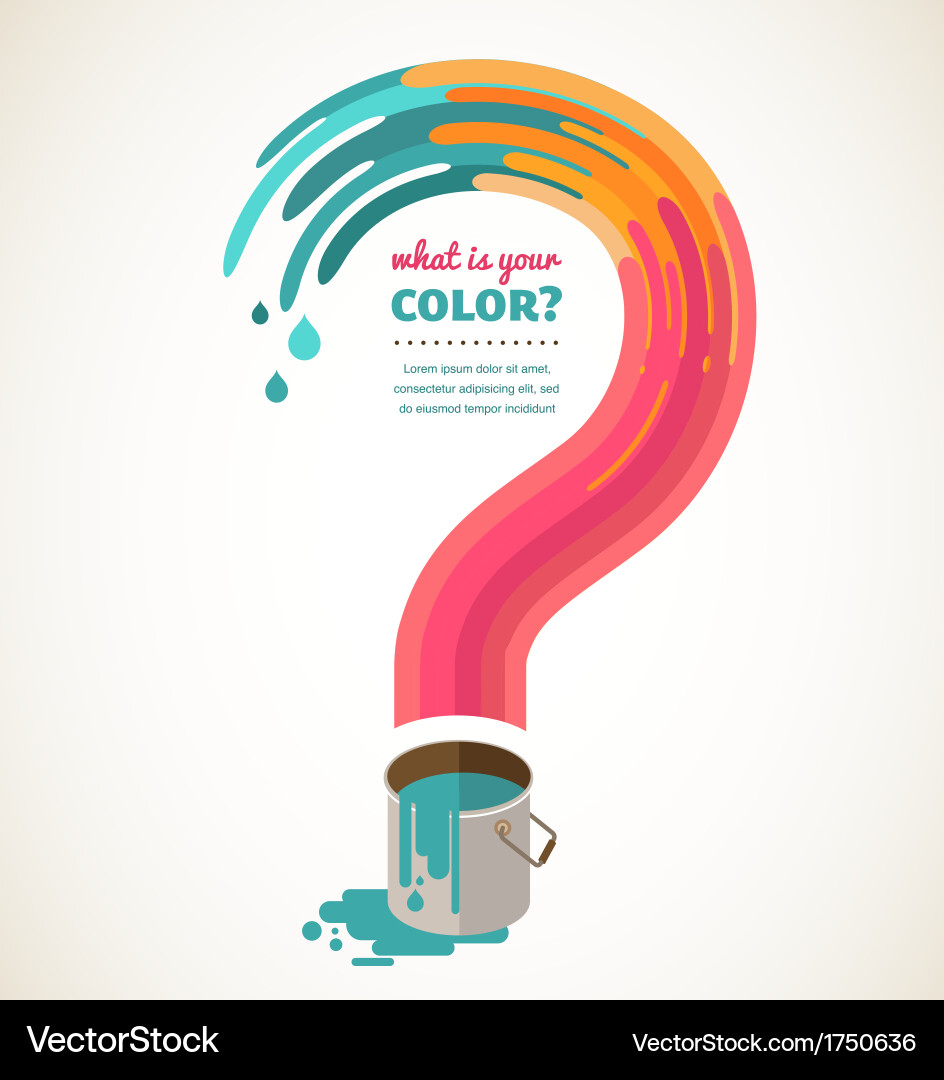 Colorful Question Mark Splash Royalty Free Vector Image