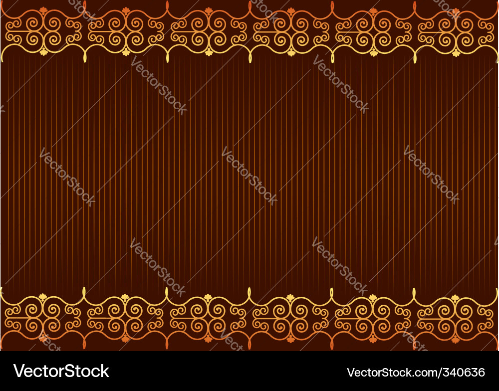 Elegant Brown Scroll Wallpaper Royalty Free Vector Image