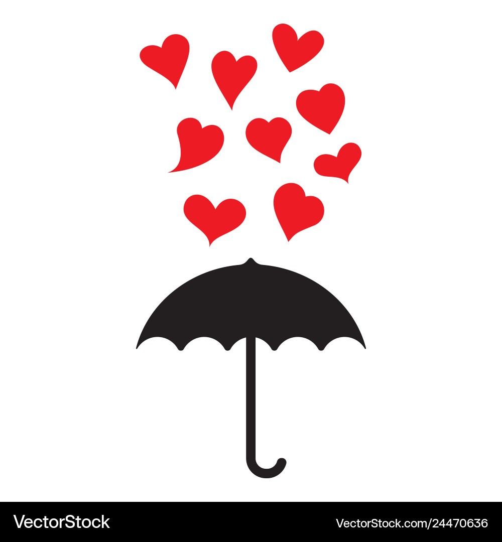 Falling hearts Royalty Free Vector Image - VectorStock