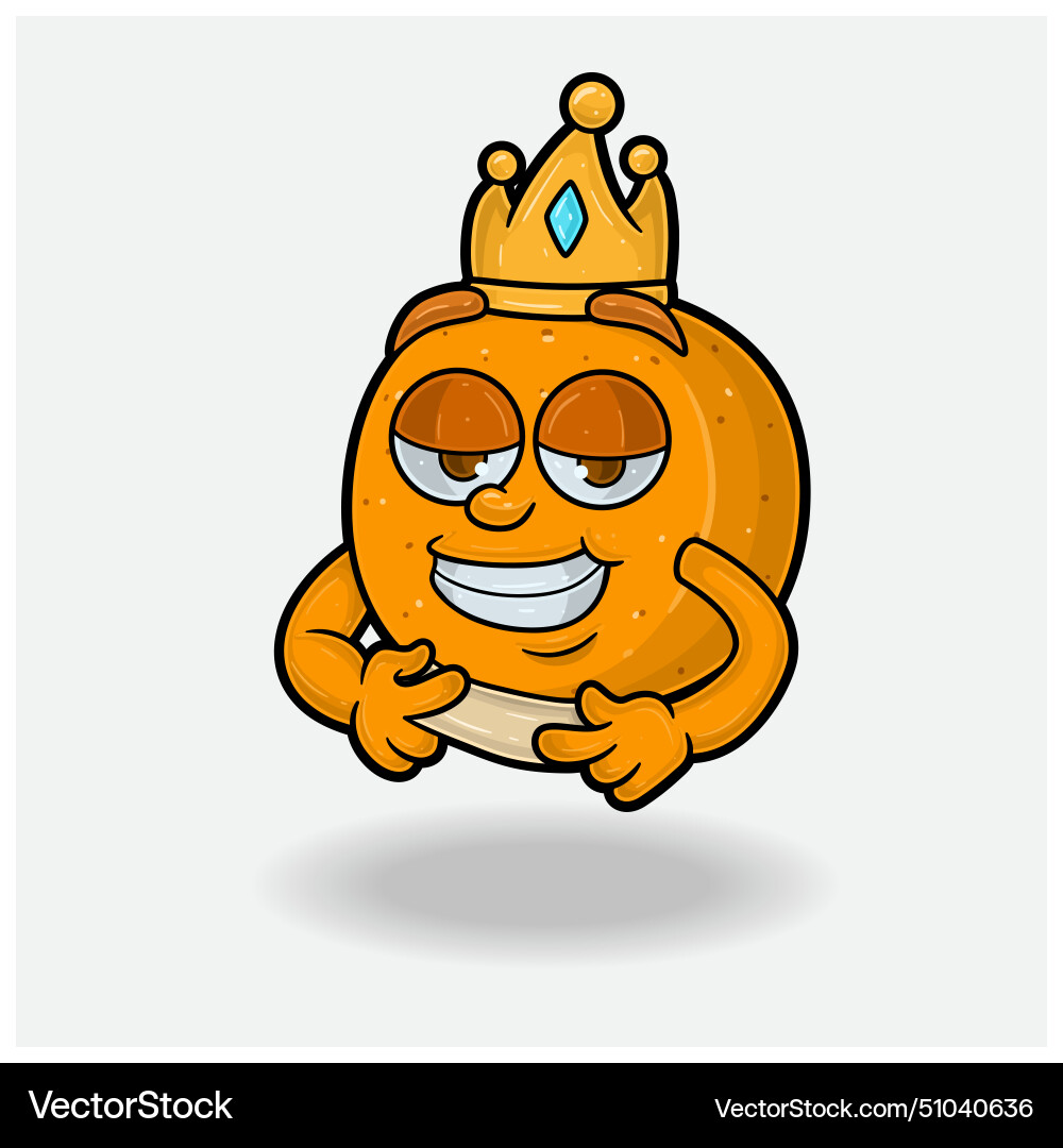 Love struck expression with orange fruit crown Vector Image