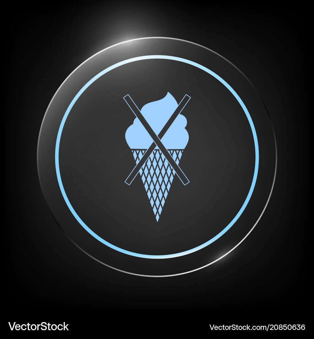 No ice cream symbol icon Royalty Free Vector Image