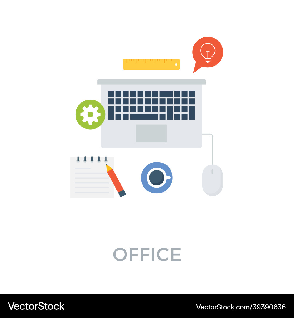 Office work Royalty Free Vector Image - VectorStock