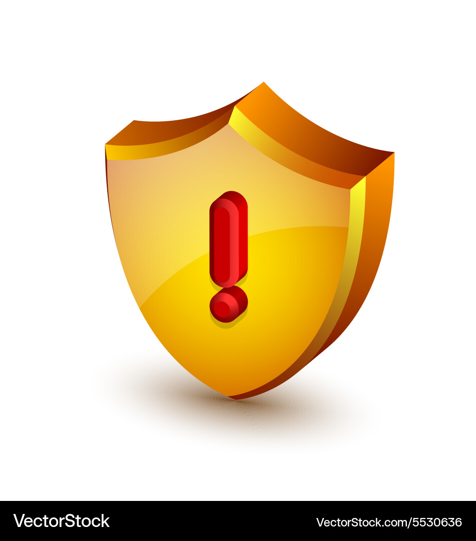 Security alert shield Royalty Free Vector Image