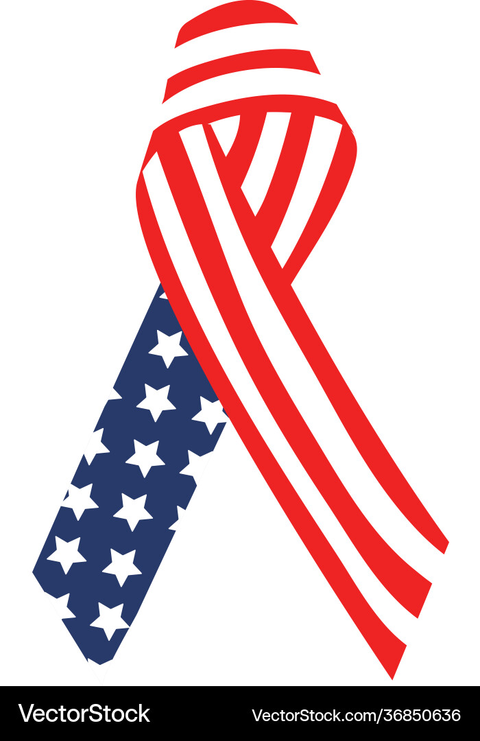 Usa flag ribbon Royalty Free Vector Image - VectorStock
