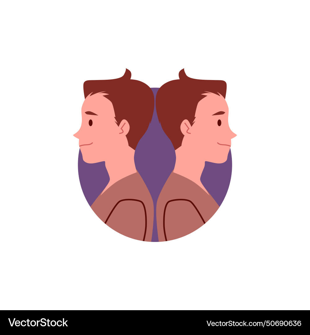 Zodiac sign - gemini with characters isolated Vector Image