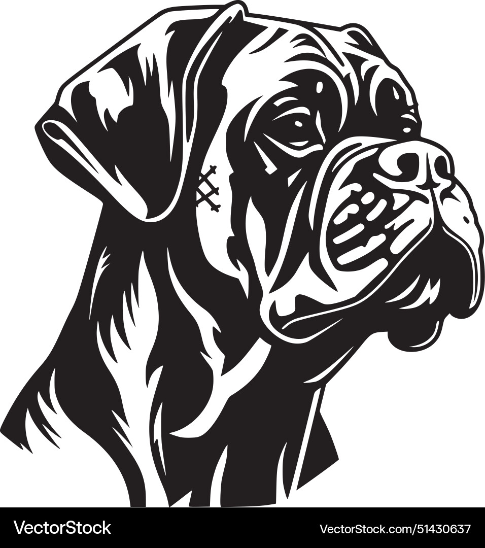 Boxer - minimalist and flat logo Royalty Free Vector Image