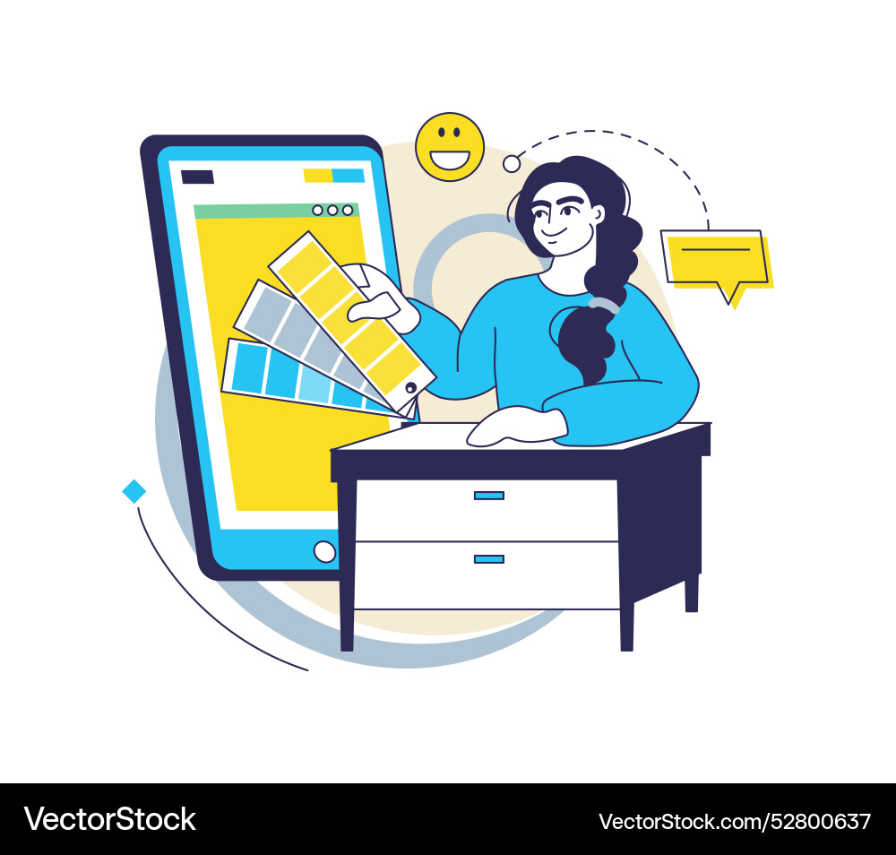Content creation web designer creative Royalty Free Vector