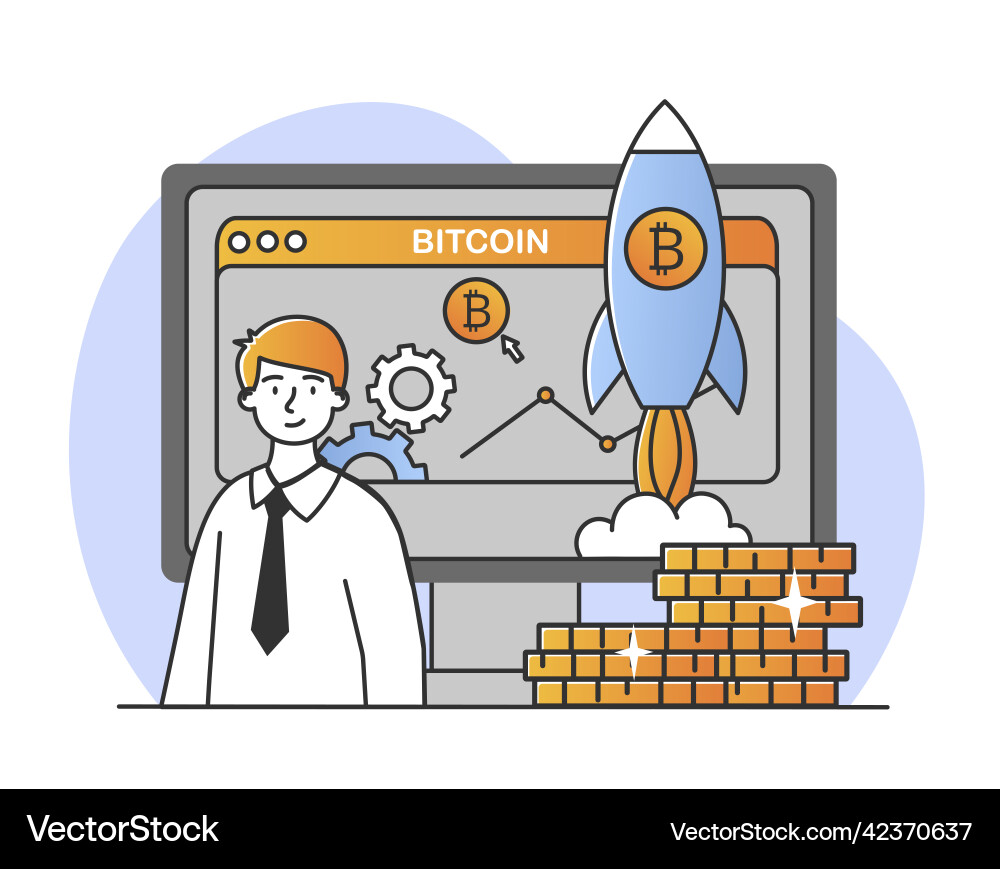 Crypto currency concept Royalty Free Vector Image