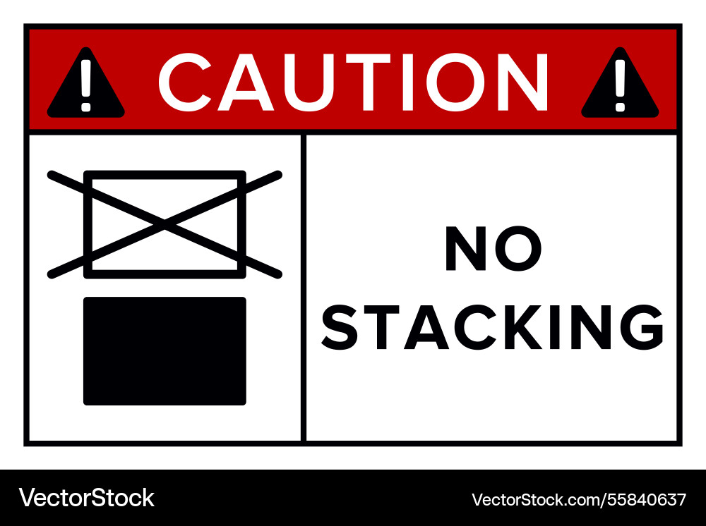 Do not stack packaging symbol sign and label Vector Image