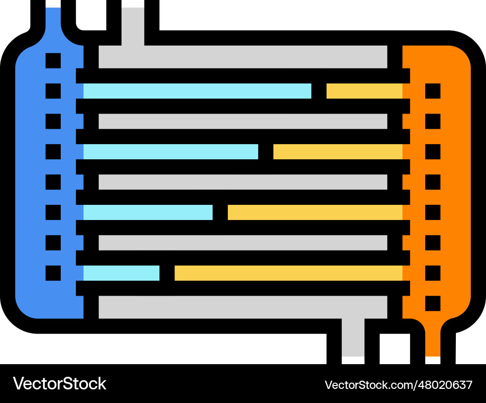 Heat exchange apparatus engineer color icon Vector Image