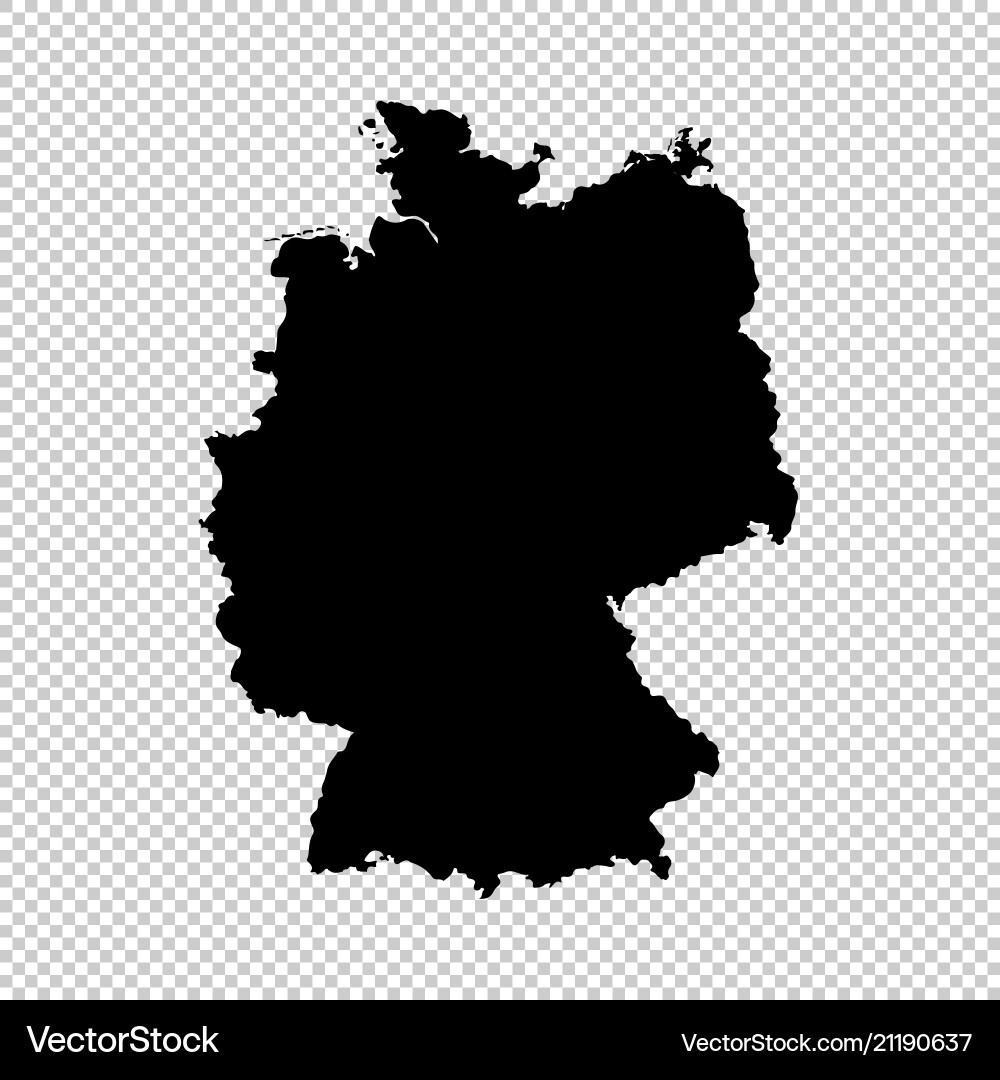 Map germany isolated black Royalty Free Vector Image