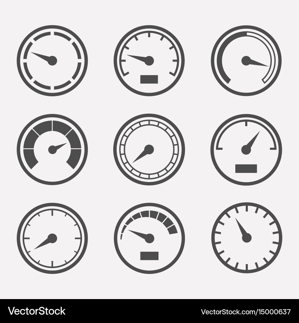Meters set Royalty Free Vector Image - VectorStock