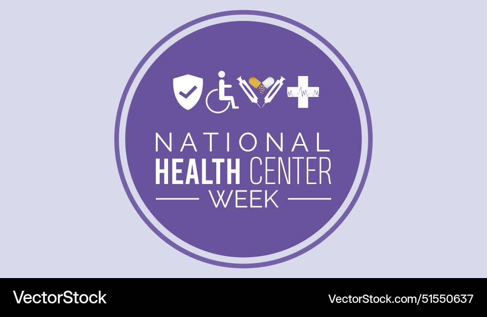 National health center week Royalty Free Vector Image