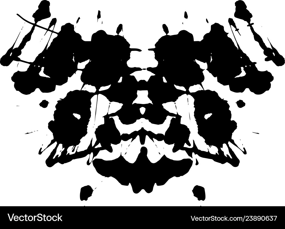 Rorschach inkblot test random Royalty Free Vector Image