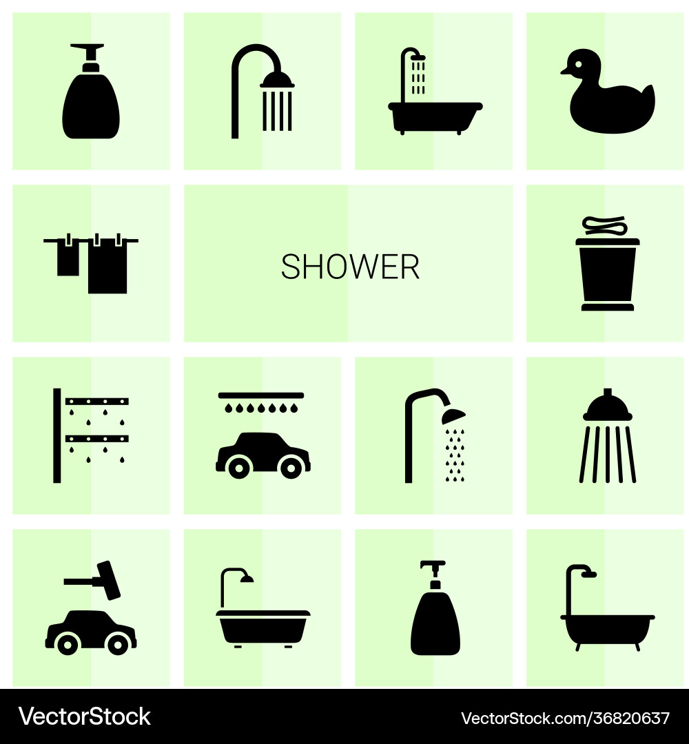 Dusche Icons Lizenzfreies Vektorbild - VectorStock