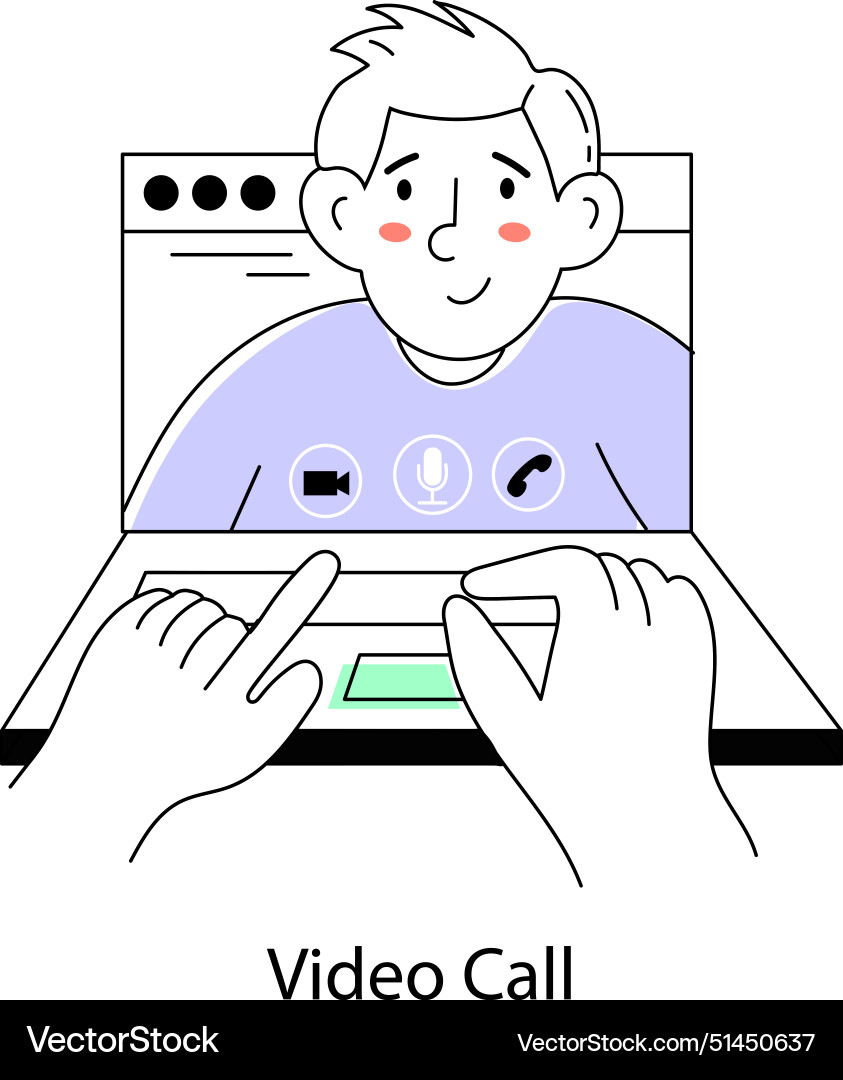 Video call Royalty Free Vector Image - VectorStock