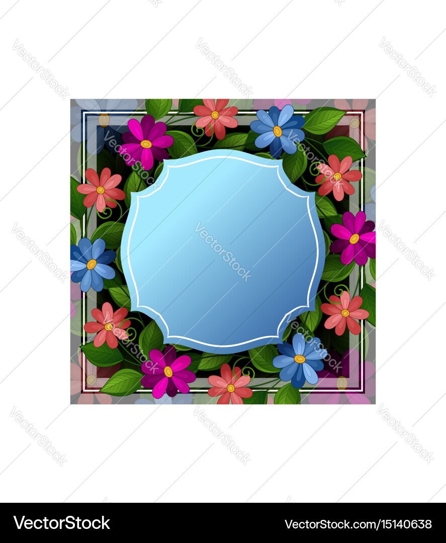 Floral Template with Text Placeholders Royalty Free Vector