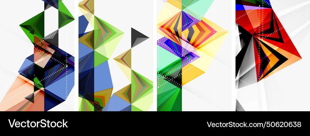 Minimalist triangular geometric clean concept Vector Image