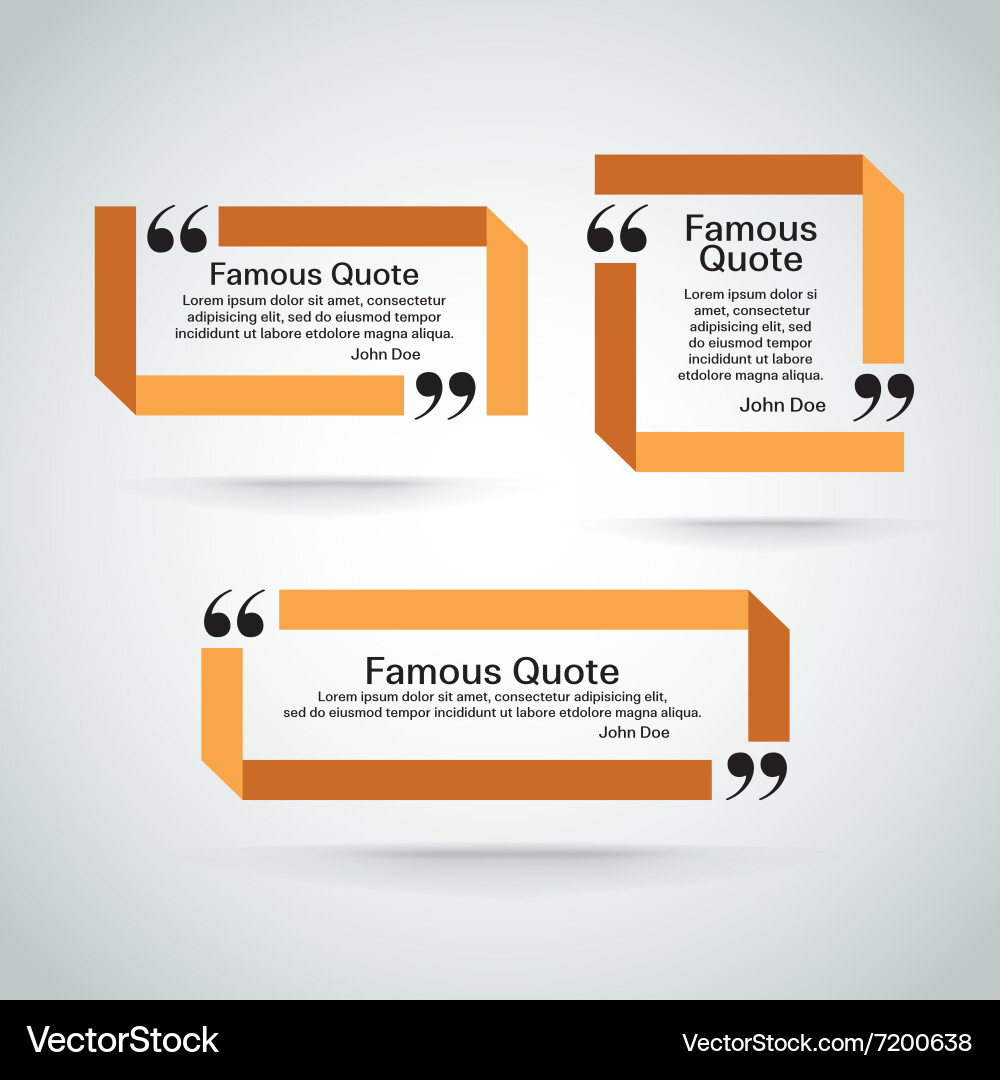 Quote border set Royalty Free Vector Image - VectorStock