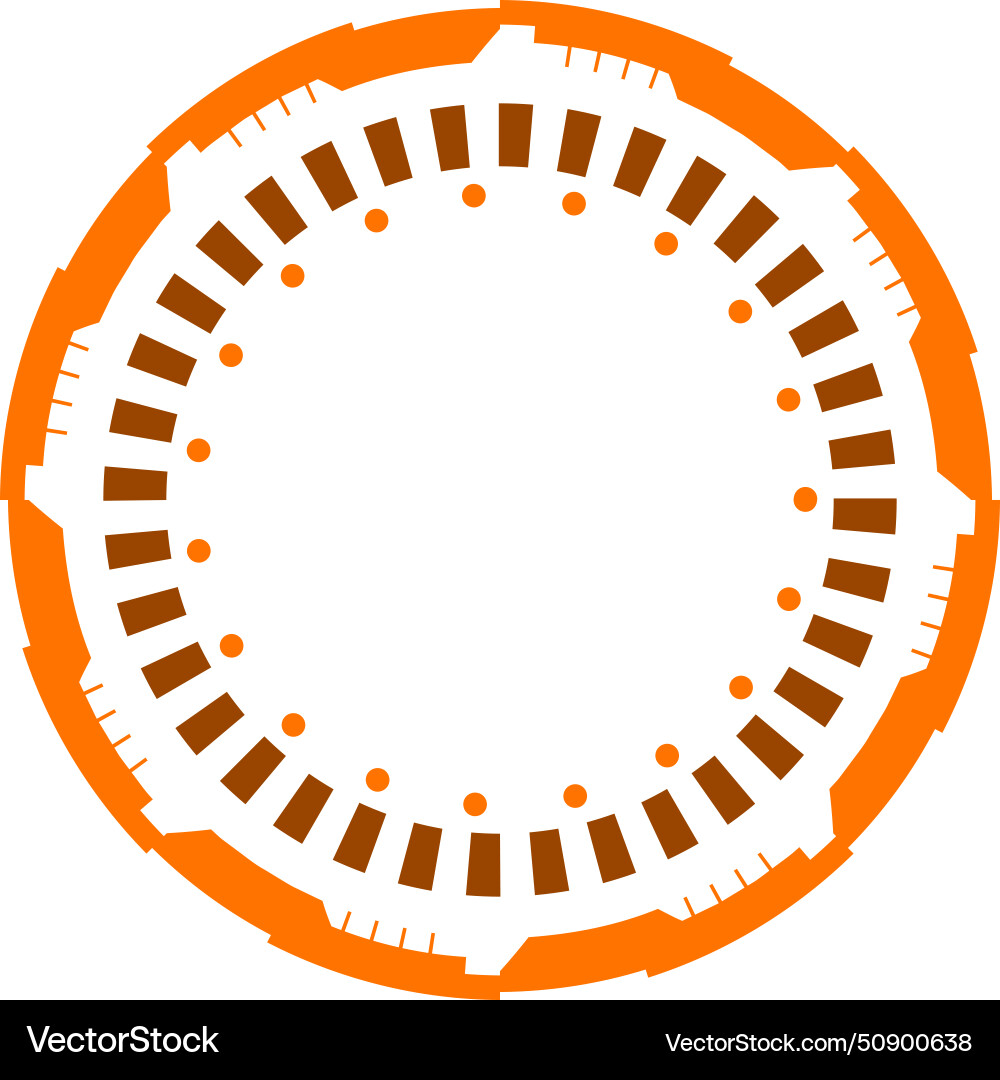 Round progress indicator element in futuristic Vector Image