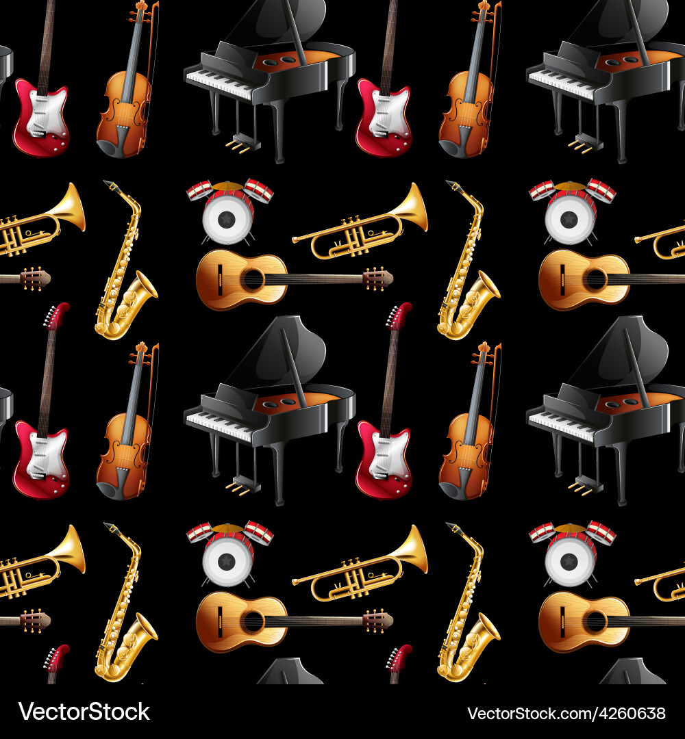Seamless instrument Royalty Free Vector Image - VectorStock