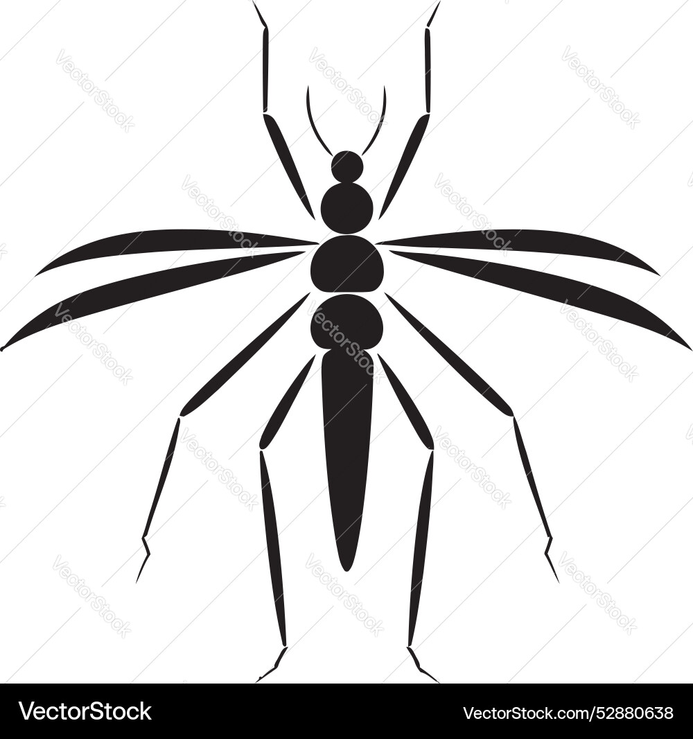 Stick insect profile abstract stick insect logo Vector Image