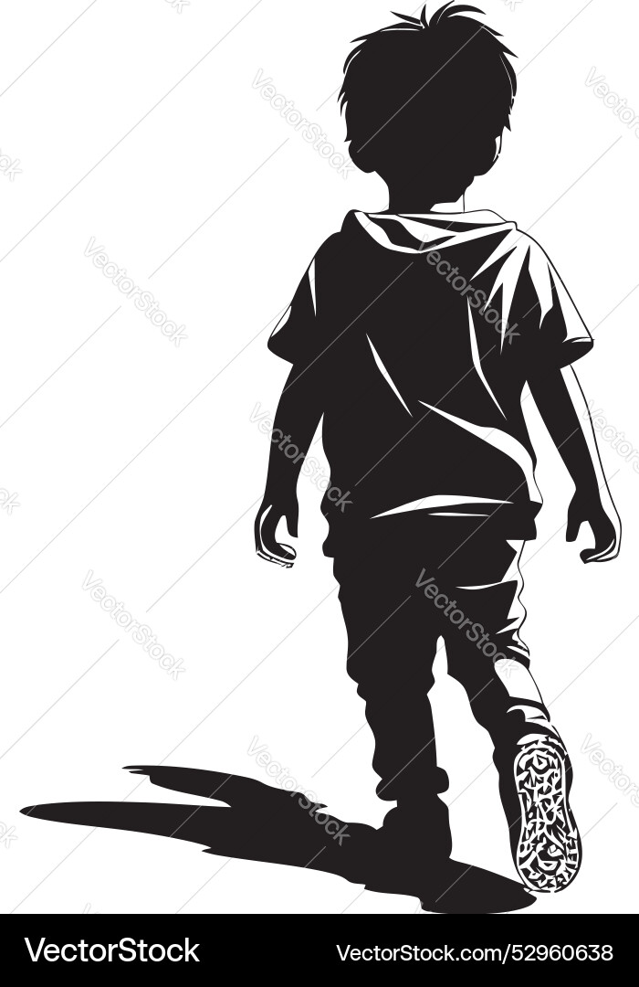Tinyexplorergraffix dynamic walking child symbol Vector Image