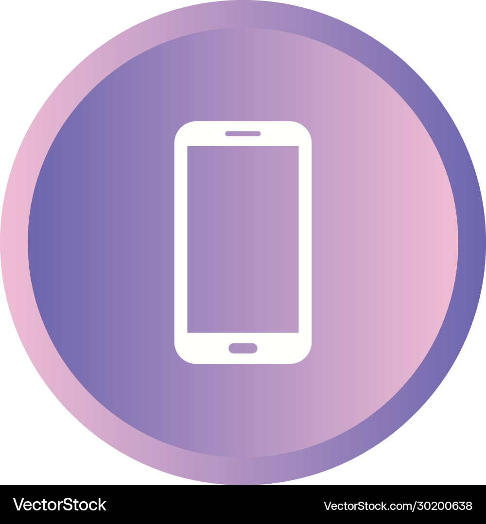 Unique mobile glyph icon Royalty Free Vector Image