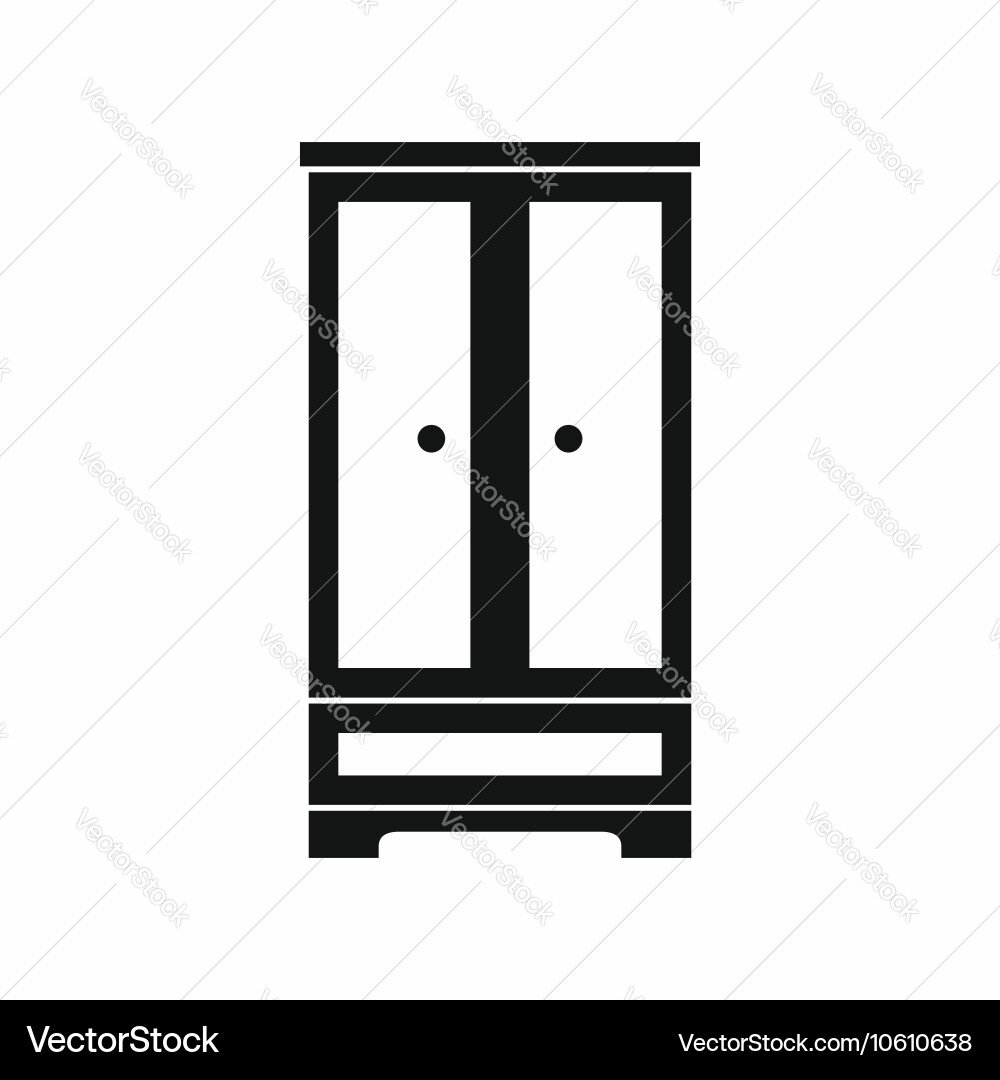 Wardrobe icon simple style Royalty Free Vector Image