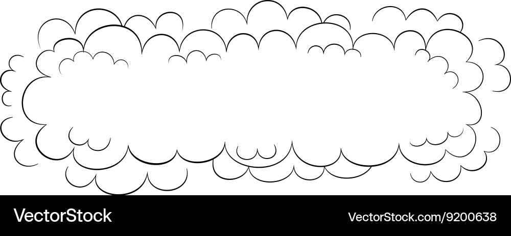 Wide cloud Royalty Free Vector Image - VectorStock