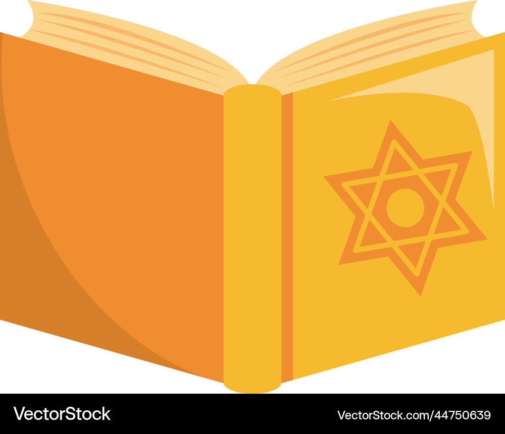 Book with jewish star Royalty Free Vector Image