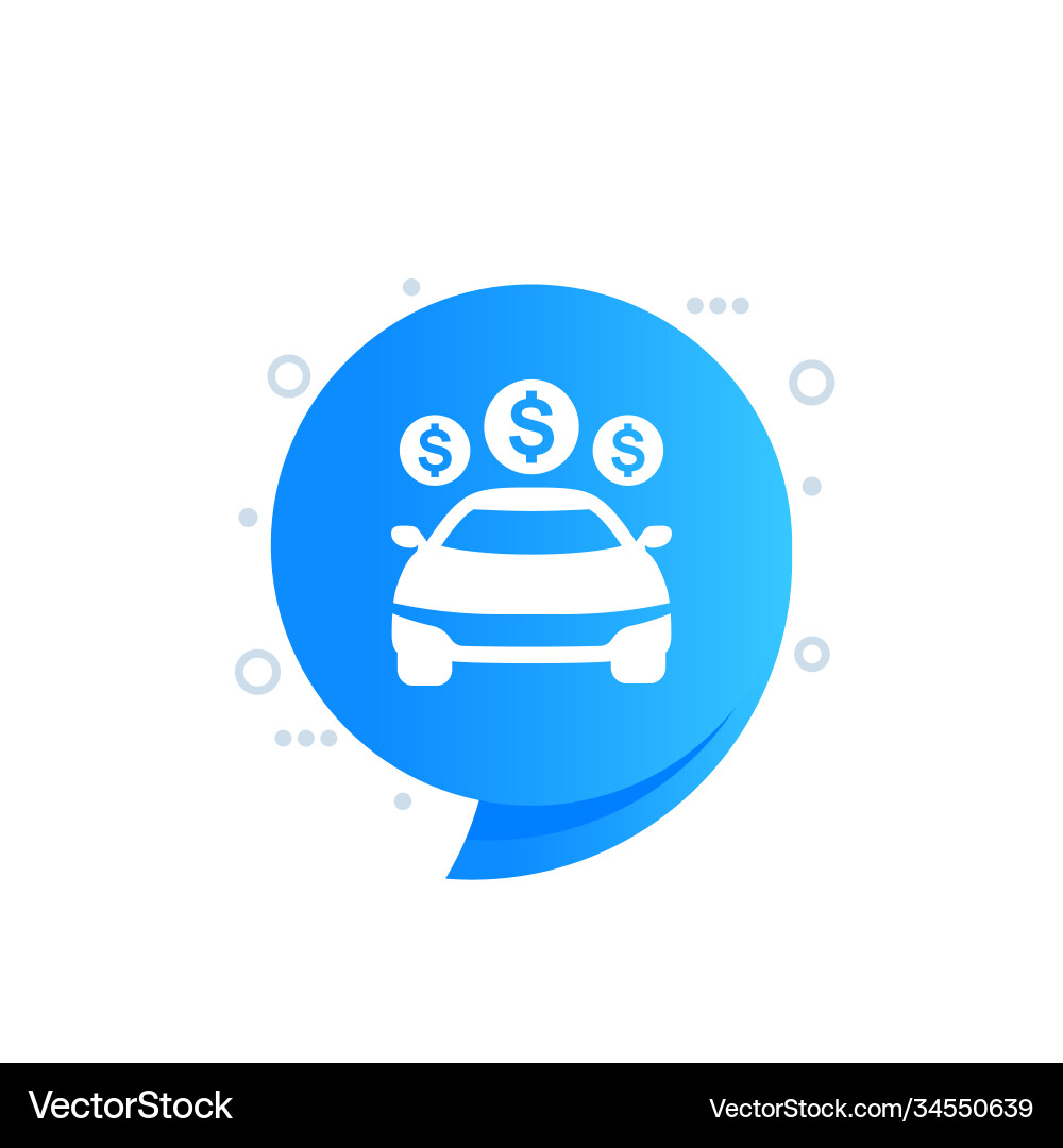 Car payments cost icon Royalty Free Vector Image