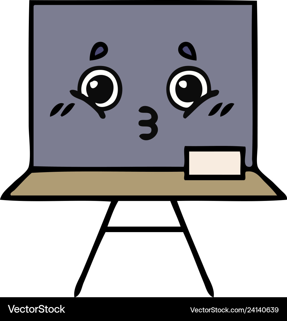 Cute cartoon chalkboard Royalty Free Vector Image