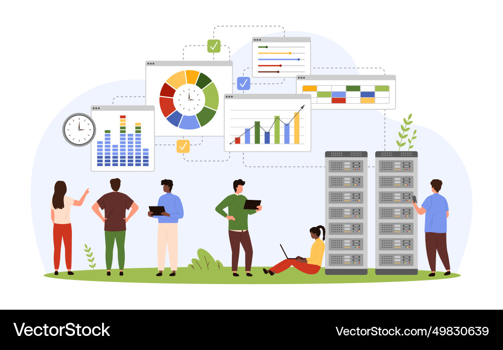 Data Analytics & Business Insights Royalty Free Vector