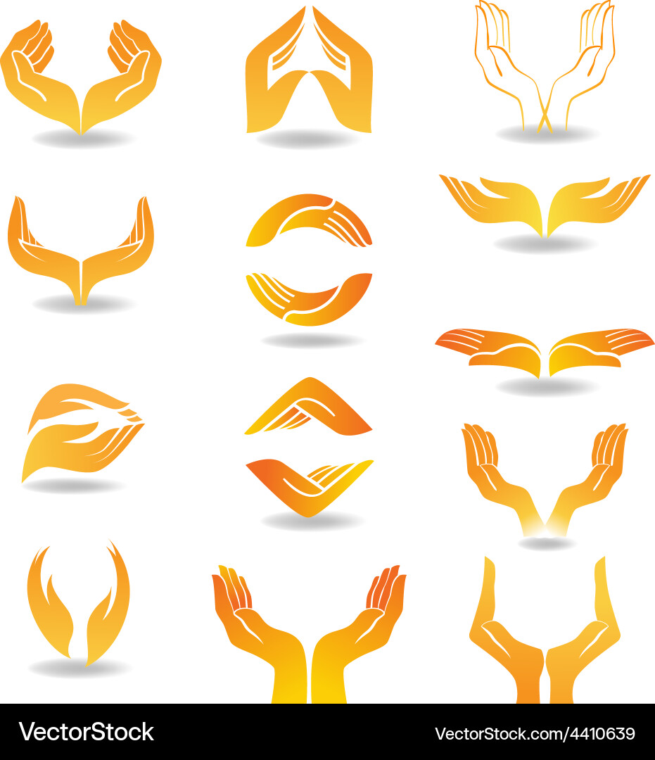 Hands design element Royalty Free Vector Image