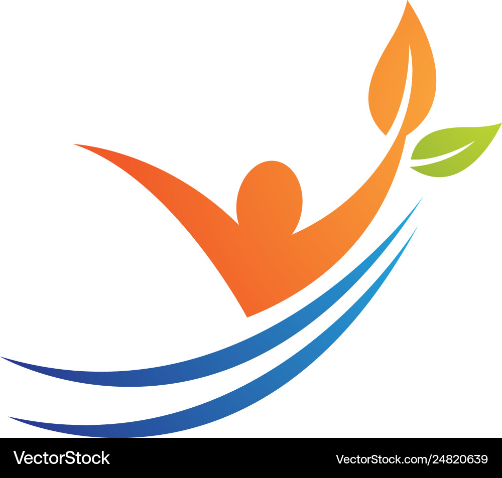 Human health symbol design Royalty Free Vector Image