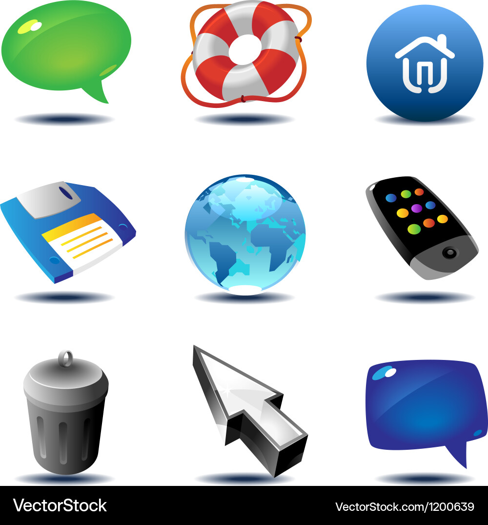 Icons für die Schnittstelle Lizenzfreies Vektorbild