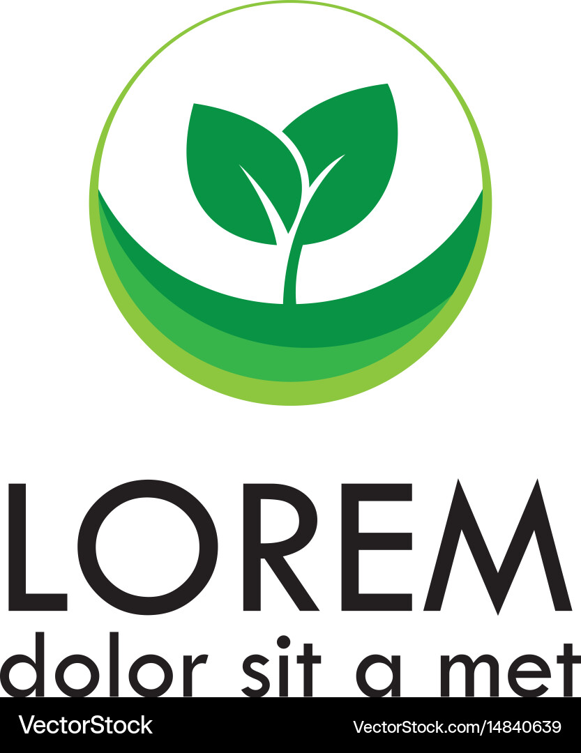 Leaf seed logo Royalty Free Vector Image - VectorStock