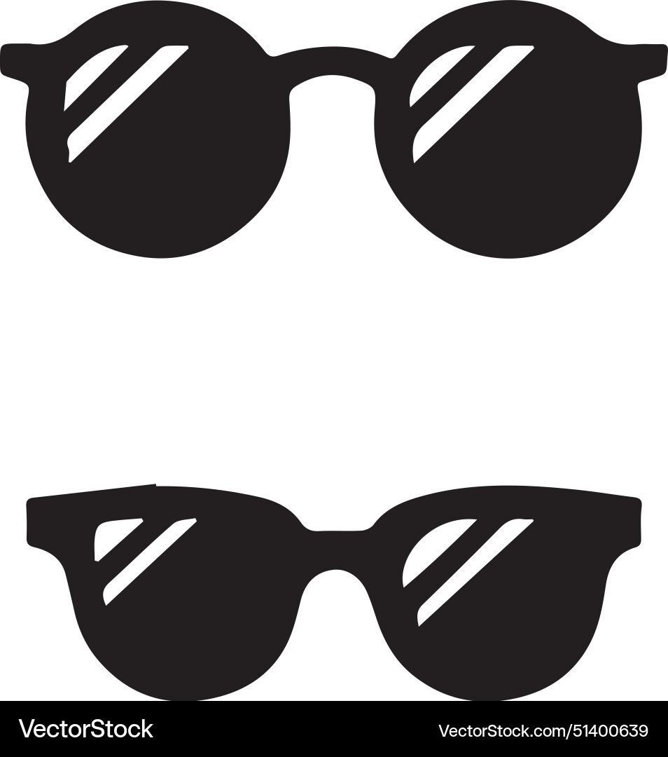 Minimal and modern sun glasses logo designs Vector Image