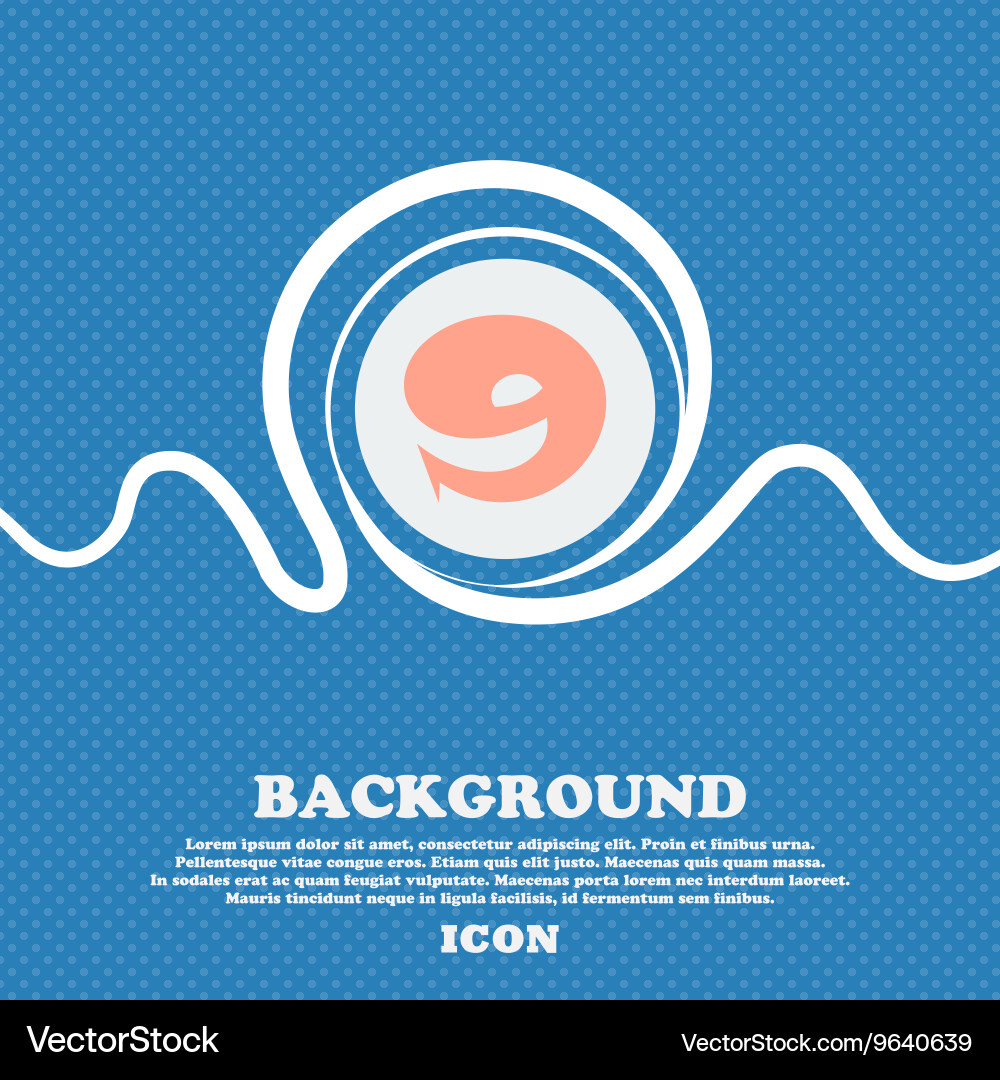 Nummer neun Symbol Zeichen blau und weiß abstrakt