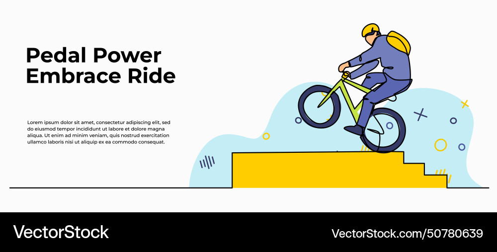 Performance of a man riding Royalty Free Vector Image