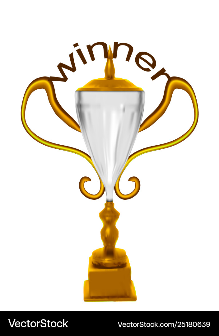 Prize winner vinner cup Royalty Free Vector Image