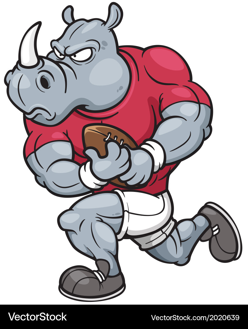 Rugby Rhino Player Royalty Free Vector Image - VectorStock