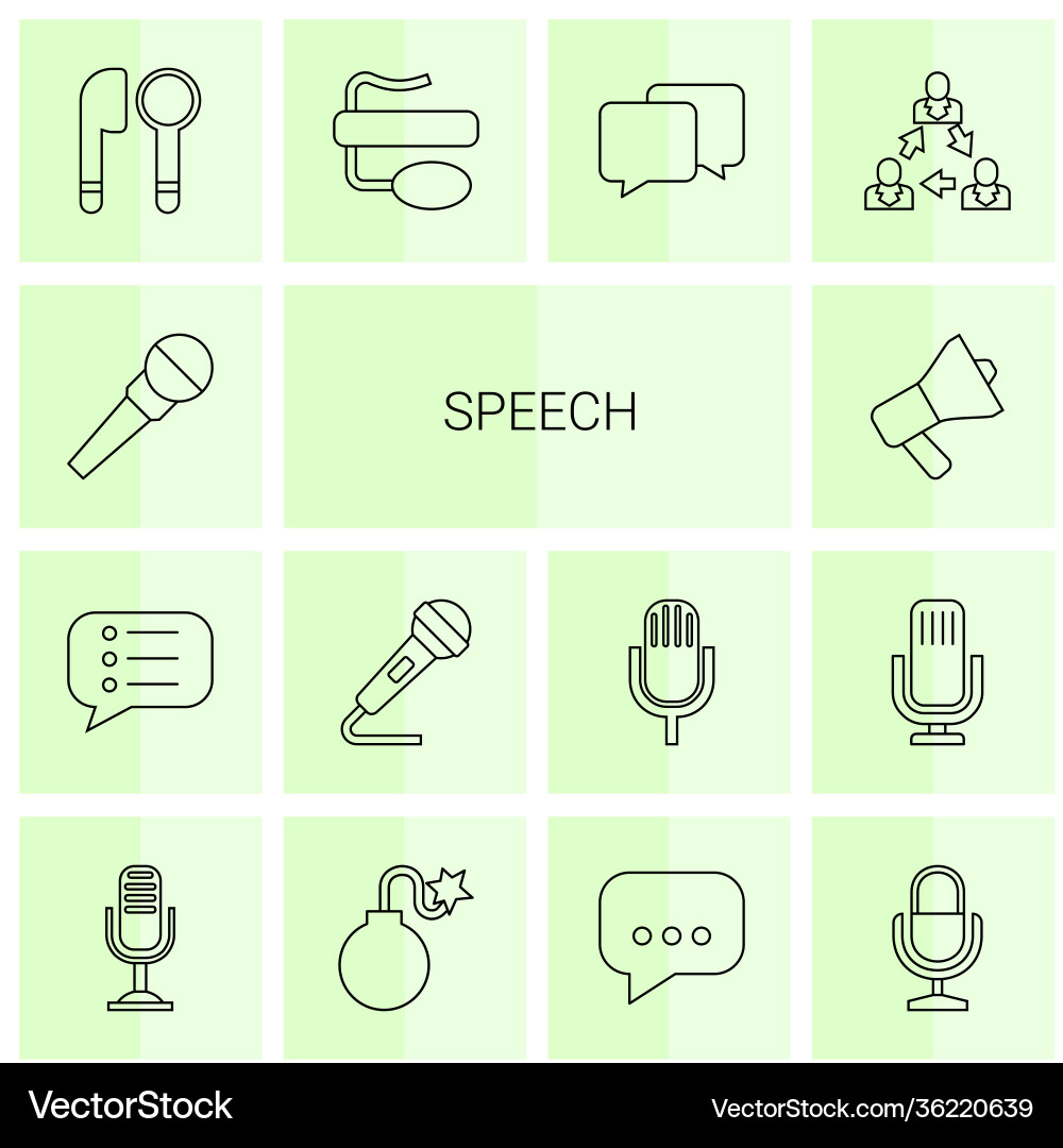 Sprache Icons Lizenzfreies Vektorbild - VectorStock